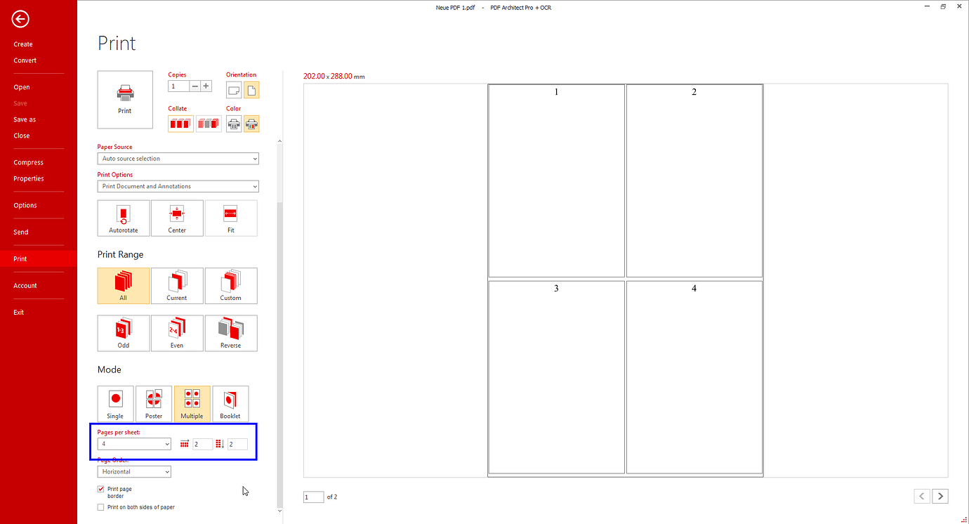 How To Print 4 Pages Onto One PDF Page PDFCreator Pdfforge Forums