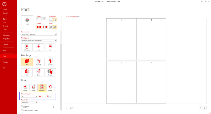 How To Print 4 Pages Onto One PDF Page PDFCreator Pdfforge Forums